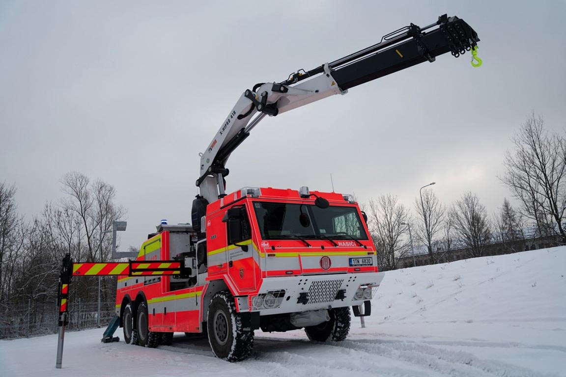 Rescue vehicle fitted with HIAB X-HiPro 418 EP-5 for Czech Fire Brigade ...