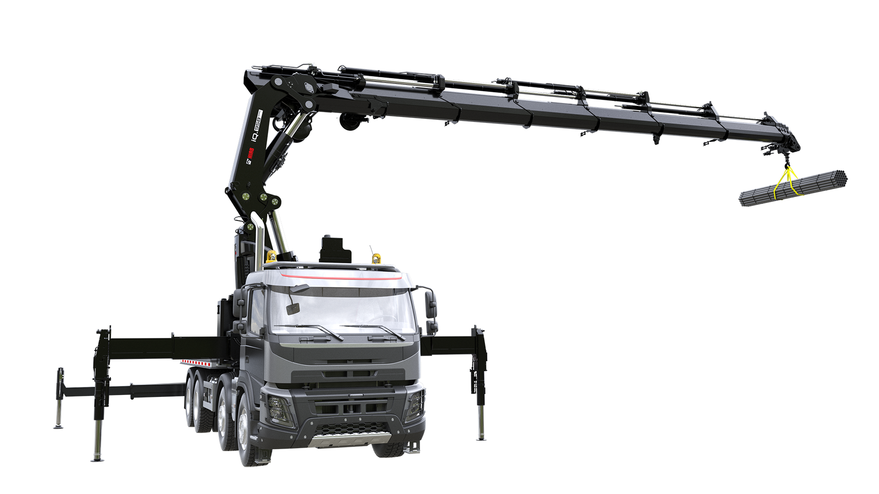 Hiab launches new 90 tm heavy range loader crane — HIAB iQ.958 HiPro ...