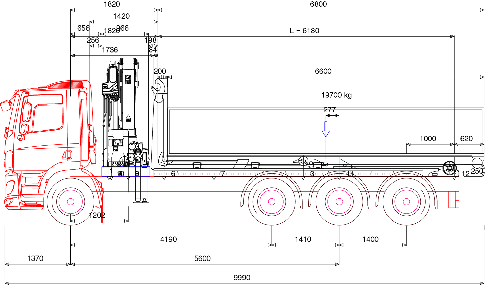 DAF - X-HiPro 232 + Multilift | FrameWorks and BodyWorks loader crane ...